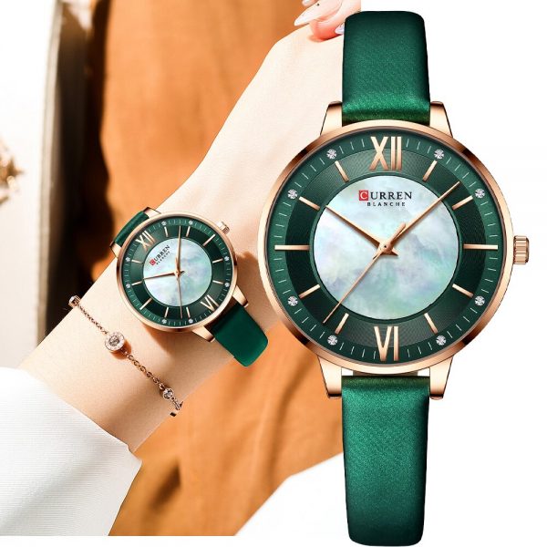 Curren 9080 Watch For Woman-Green – OLIYA Watch